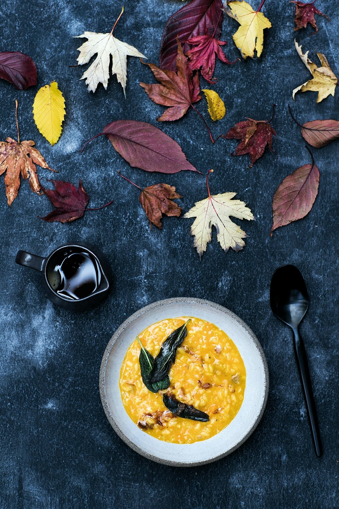 Græskarrisotto med friteret salvie og brunet smør | bobedre.dk