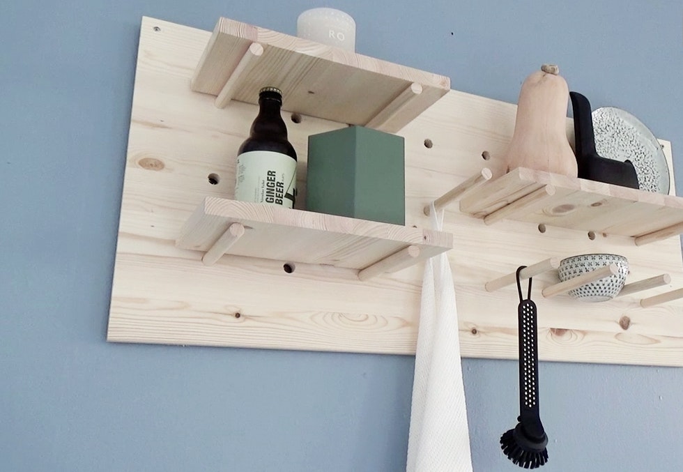 Video: Slik lager du din egen vegghylle! | boligpluss.no