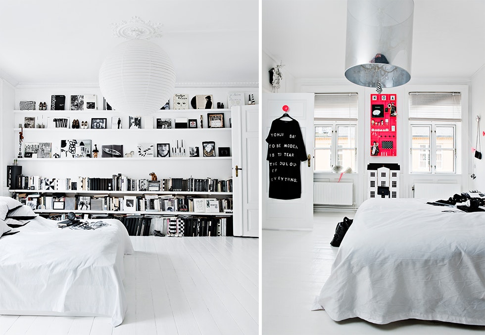 Svart og hvitt soverom | boligpluss.no