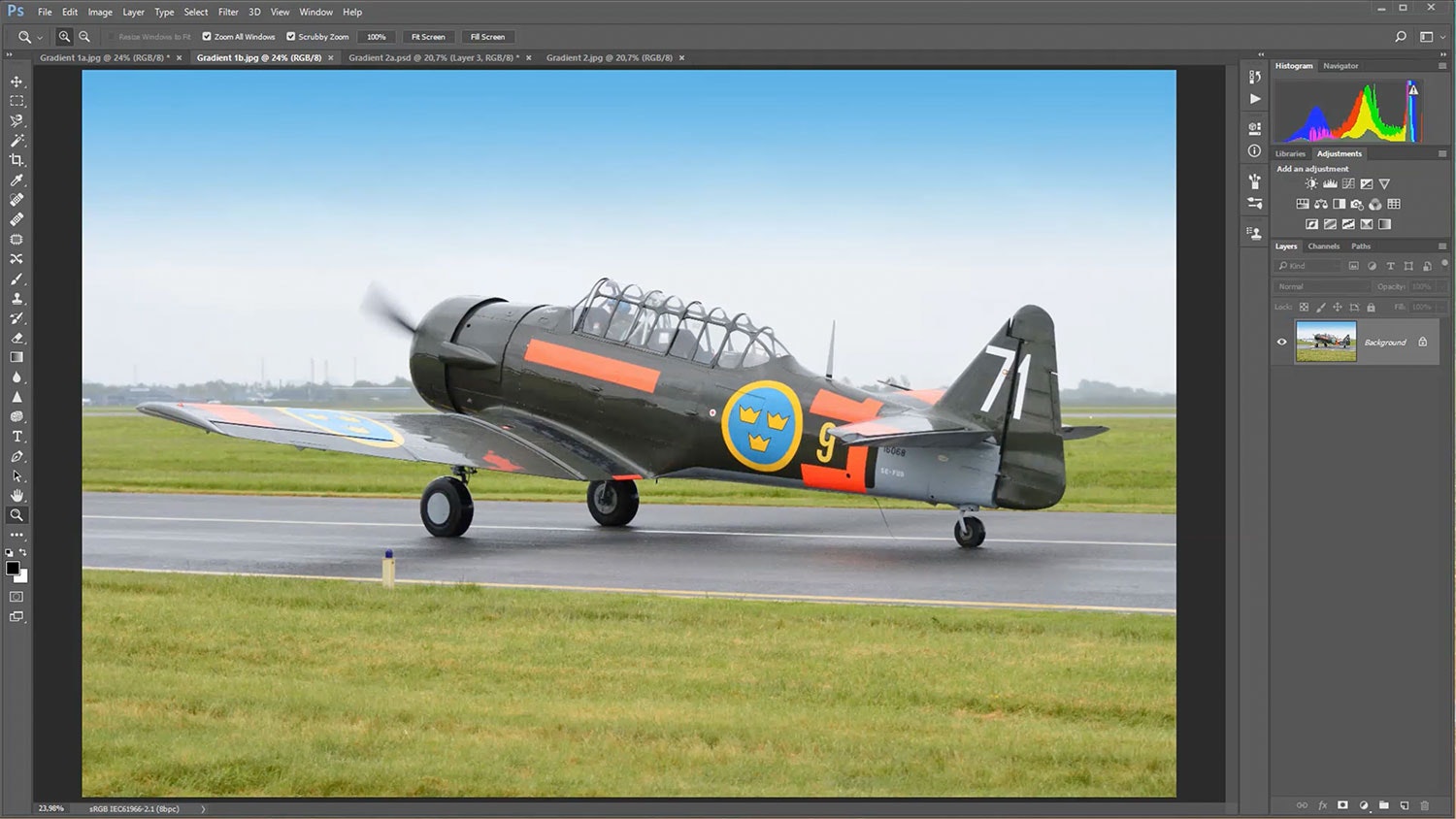 Photoshopin liukuvärityökalu | digi-kuva.fi