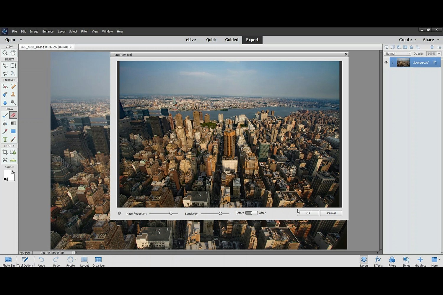 Fjern disen i Photoshop Elements | digital-foto.no