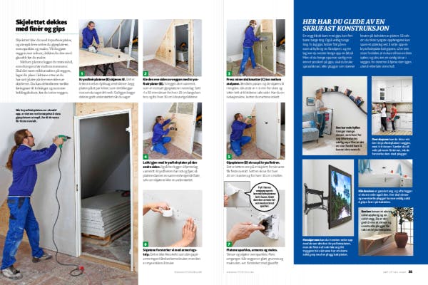 Gipsvegg: Skrufaste gipsvegger - holder på alt | Gjør Det selv