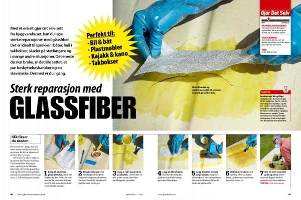 Sterk reparasjon med glassfiber | Gjør Det selv