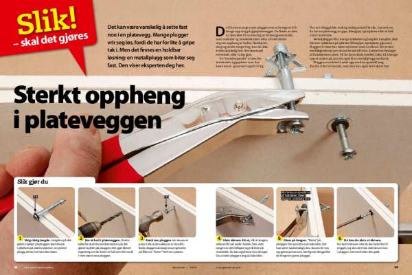 Den riktige pluggen til gipsvegger | Gjør Det Selv
