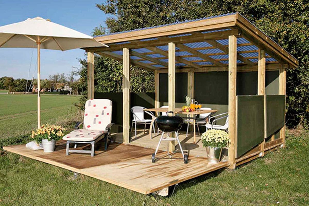 Sommerterrasse og vinterskur: Fra terrasse til redskabsskur | Gør Det Selv Sommerterrasse og vinterskur: Fra terrasse til redskabsskur | Gør Det Selv