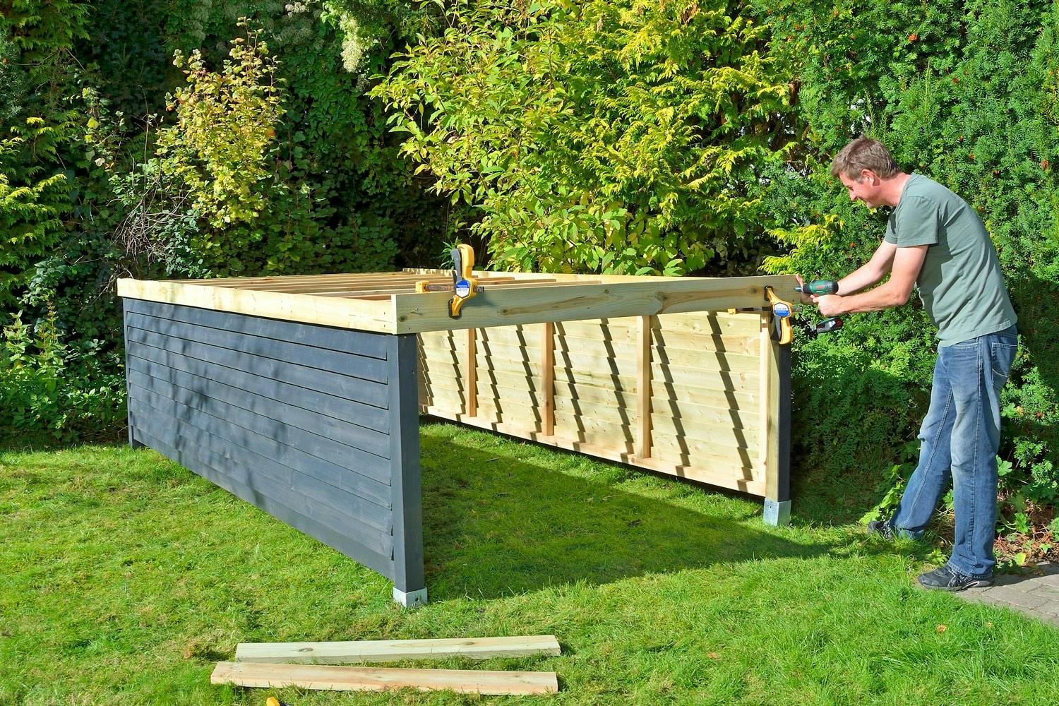 Bygg ett enkelt och billigt garage till släpkärran | Gör Det Själv