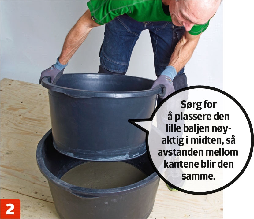 Enkelt bålfat støpt i baljer | Gjør Det Selv