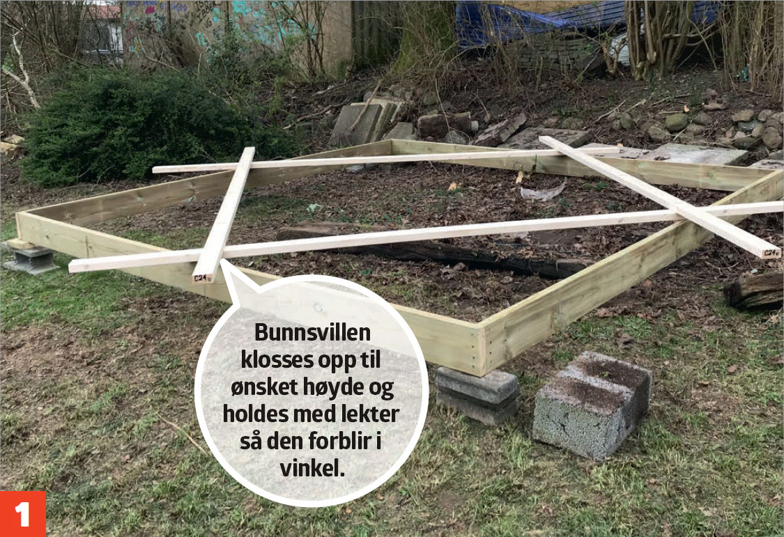 Kvadratisk anneks med diagonalt skråtak | Gjør Det Selv