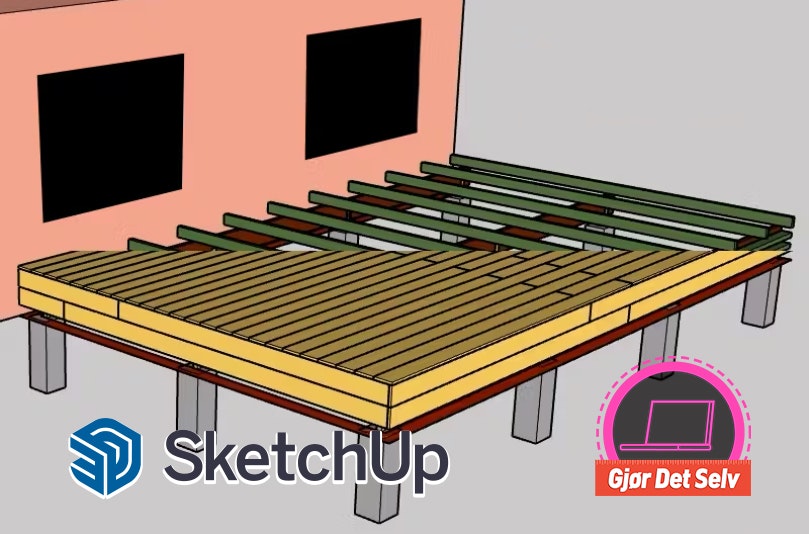 Videokurs: Tegn en terrasse i SketchUp | gjoerdetselv.com