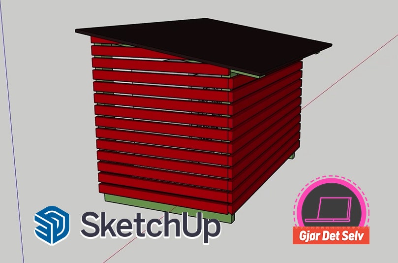 Videokurs: Tegn et varmepumpeskjul i SketchUp | gjoerdetselv.com