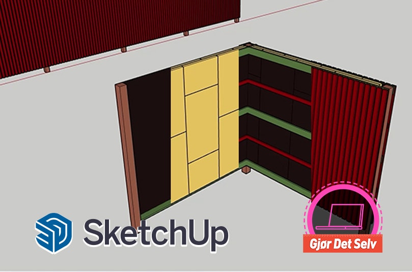 Videokurs: Tegn et støygjerde i SketchUp | gjoerdetselv.com