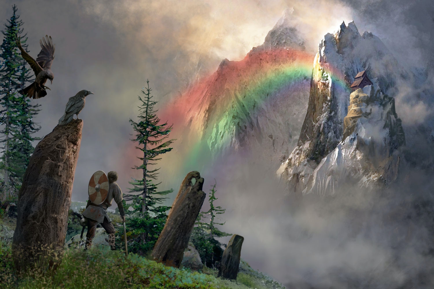 Walhalla Noorse Mythologie Poster For Sale Mit "Valhalla Odin Viking