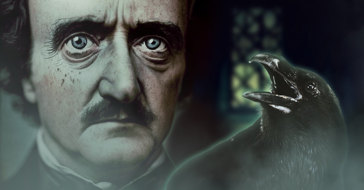 Edgar Allan Poe De Raaf Nooit Meer Edgar Allan Poe Portrait Using The