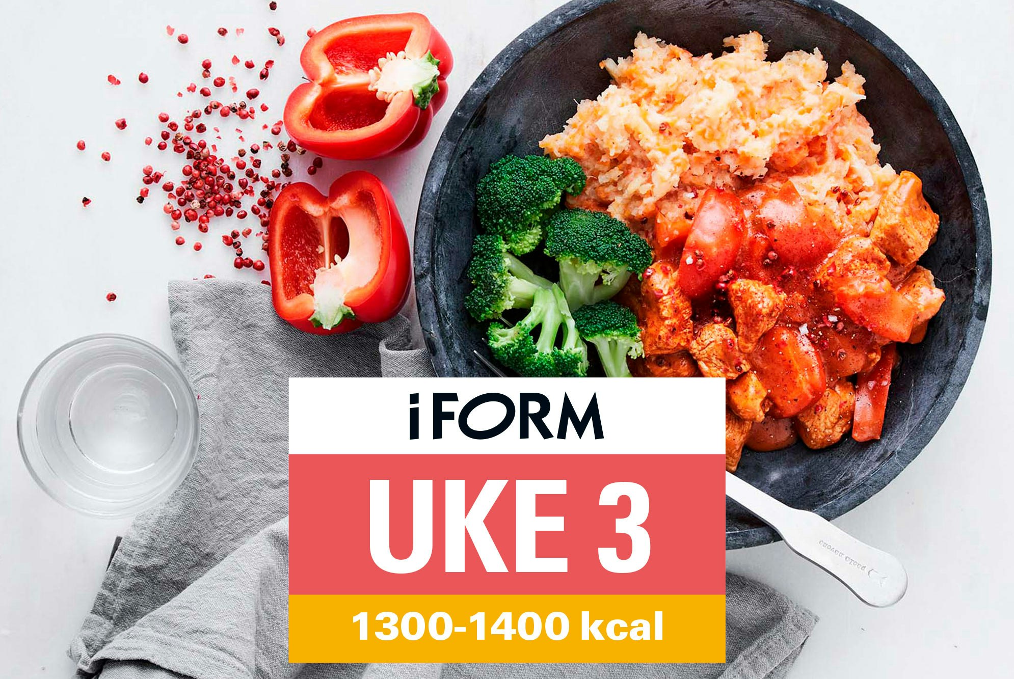 Uke 3 • Matplan 1300-1400 kcal | iform.nu