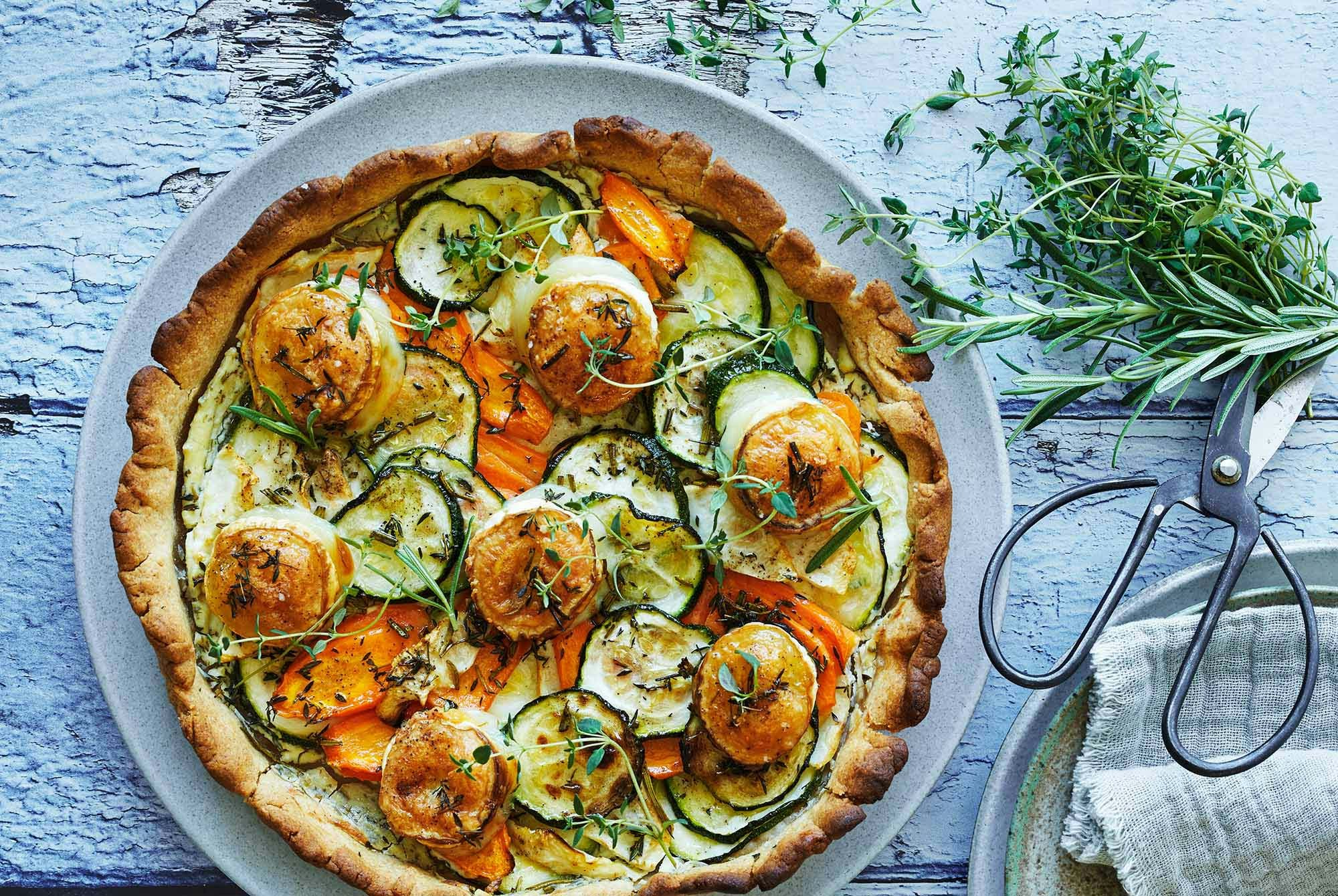 Kasvis-vuohenjuustopiiras (reseptit) | kuntoplus.fi