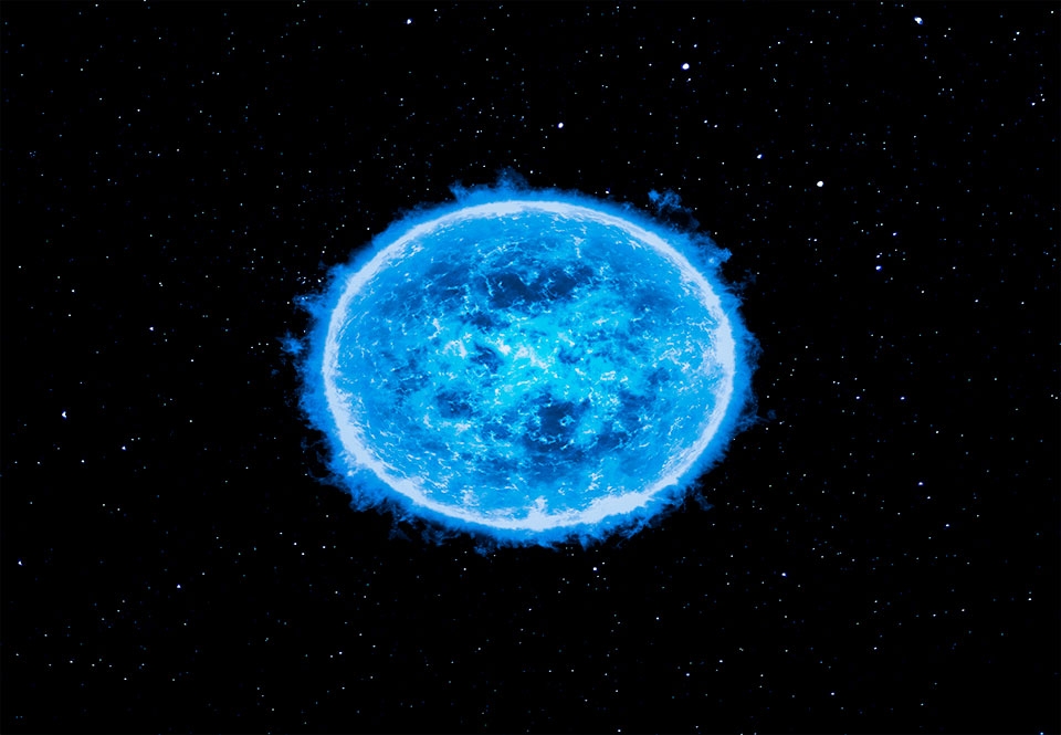 Blauwe ovale ster geeft de aftrap voor de nacht | wibnet.nl