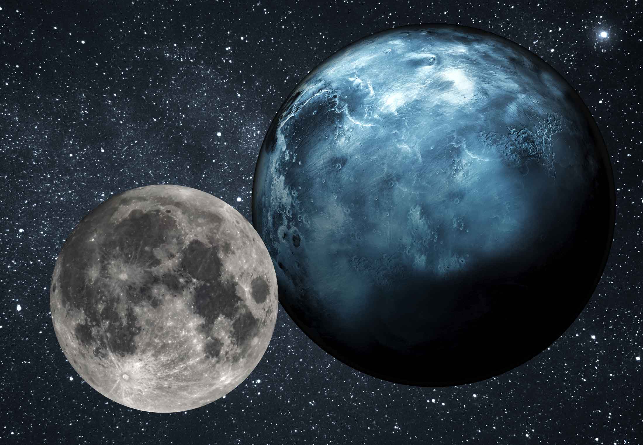 Måne og isgigant mødes i vintermørket | illvid.dk