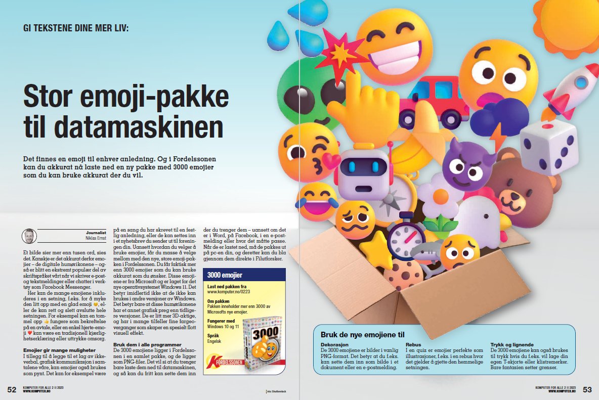 Stor emoji-pakke til datamaskinen | komputer.no