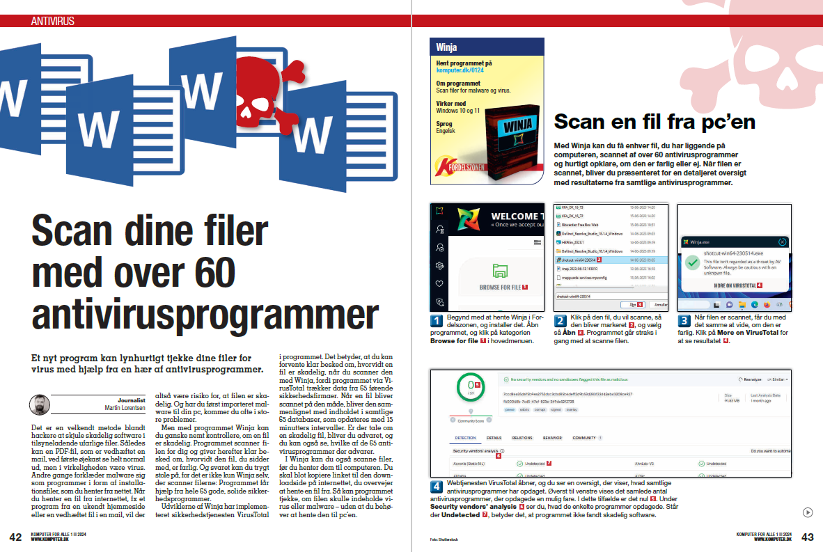 Scan dine filer med over 60 antivirusprogrammer | komputer.dk
