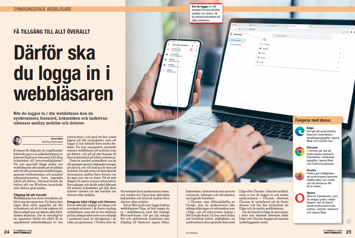Därför ska du logga in i webbläsaren | pctidningen.se